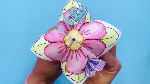 STEAM Butterfly Life Cycle Cootie Catcher - Biology Coloring Pages & Craft