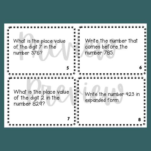 Place Value Word Problems Task Cards, Real-Life Number Challenges