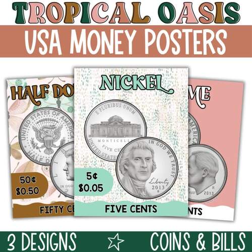 Money Posters / Learning Currency Posters / Coin & Bills Posters / Math ...