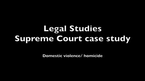 Yr.11/12 Legal Studies: Supreme Court case summary - Homicide (DIGITAL ...