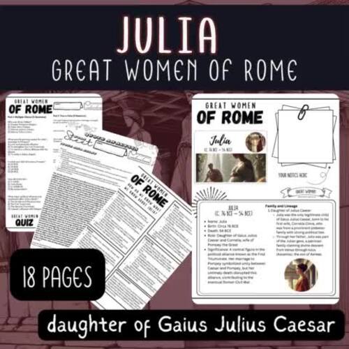 Julia daughter of Gaius Julius Caesar - Great Women Of Roman History
