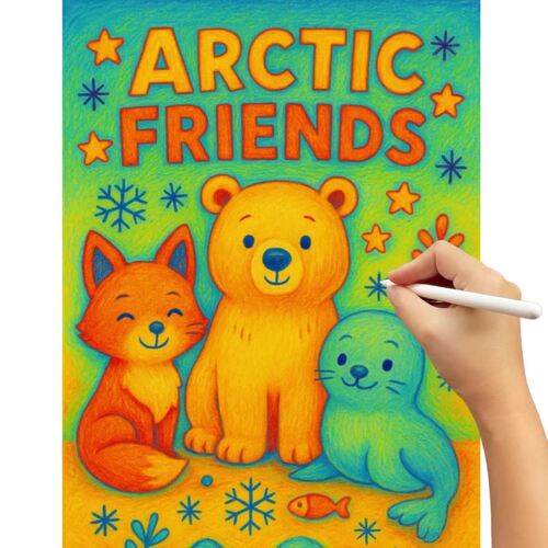 Arctic Animals Coloring Pages | Tracing & Color | Winter Animal Fun Pack