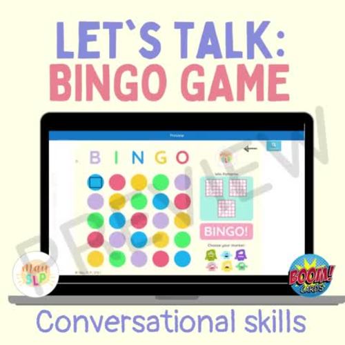 Let's Talk: Bingo Game for Conversational Skills by Mau SLP | TPT