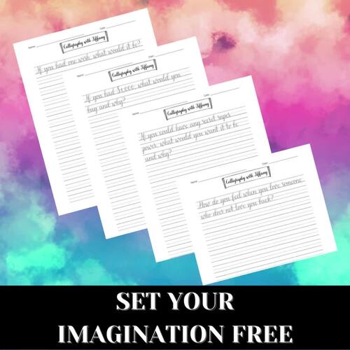 50 CREATIVE WRITING PROMPTS VOL. 1 | Fun, Engaging Cursive Handwriting ...