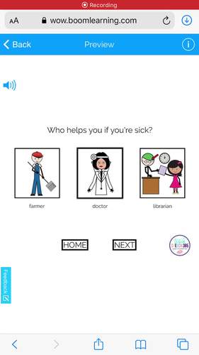 WH Questions with Visual Choices Boom Cards™ by Teach Speech 365