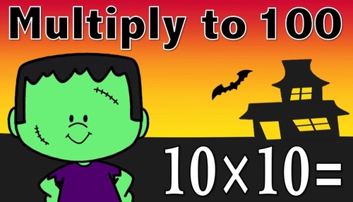 Halloween: Multiply up to 100 Fact Fluency: Math Brain Break | TPT
