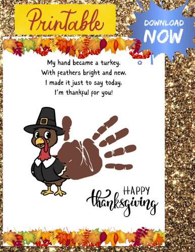 Turkey Handprint Thanksgiving Classroom Kids Craft Toddler Preschool ...