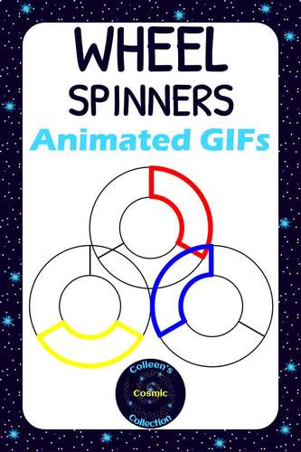 Animated GIF Single Ring Customizable Wheel Spinners Clipart – 3 Sections