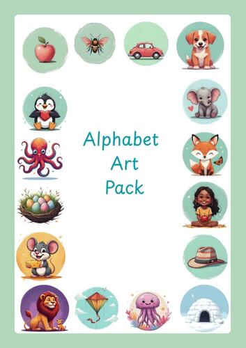 Alphabet Art Pack for Kids, Learn Letters Through Art, Calm Tips & Fun ...
