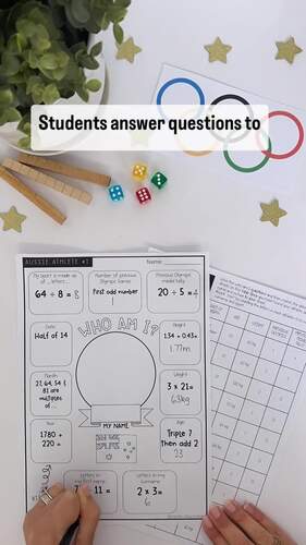 Olympic Games Maths | Aussie Athletes | Years 5-6 by Rainbow Sky Creations