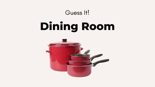 Flashcard Game (What's this? - Dining Room) by Mazic Worksheet | TpT