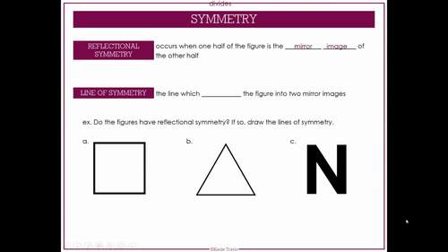 Geometry PowerPoint | Symmetry DISTANCE LEARNING by Kacie Travis