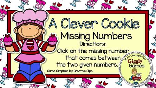 Giggly Games A Clever Cookie Missing Numbers GOOGLE SLIDES Distant Learning