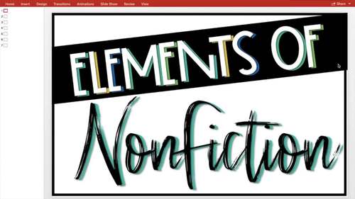 Informational Text Introduction | Elements of Nonfiction Notetaker ...