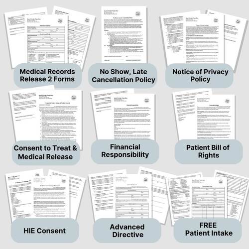 Medical Office Forms Bundle, Editable Google Doc by CC Digital Studios