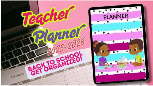 2025- 2026 Teacher Planner Editable Canva by Kreative Kid Solutions