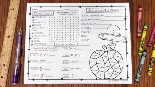 8th Grade Math Early Finishers by Math in Demand | TPT