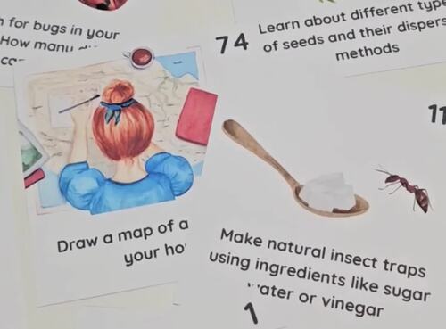 230 Nature Activity Cards for Kids, Nature Play and Craft Ideas, Task Cards
