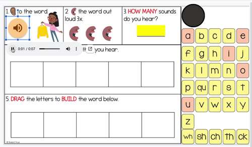 DIGRAPH FLASH WORDS Word Mapping for Google Classroom Science of Reading