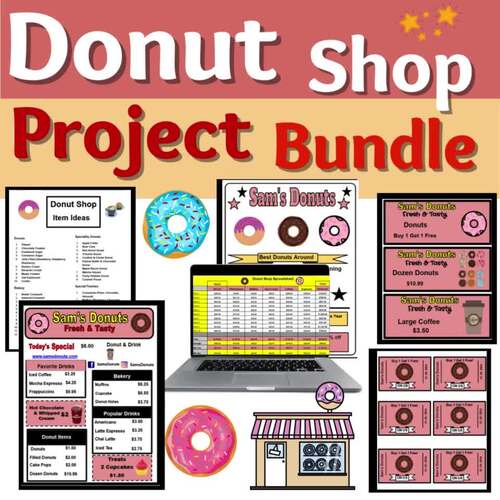 Donut Shop Bundle Activity Starting a Business Entrepreneurship by ...