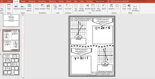 Finding X and Y Intercepts No Prep Guided Note Pages by 4 the Love of Math