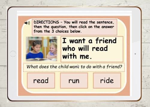 Reading Comprehension I Want a Friend (Boom Cards) by Living and Loving ...