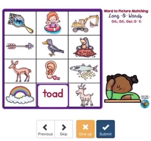 Long -O- | Boom Cards | Long Vowel Teams OA, OE, OW, O-E Game | TpT