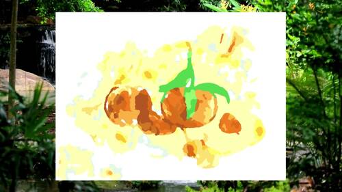 Mandarins Painting Color-by Numbers - Fun Fruit Art Food Activity!