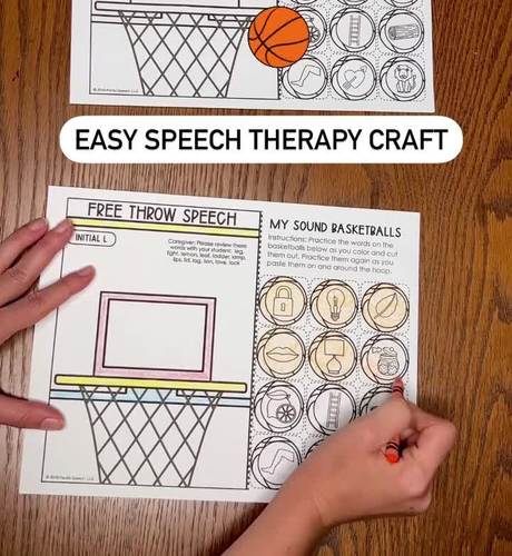 One Page Speech Therapy Craft Bundle 2 Articulation and Language Targets