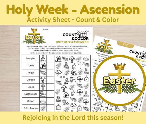 Easter - Count and Color - Christian Activity Sheet by Activity For His ...