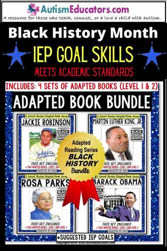 Black History Month I Adapted Book BUNDLE For Special Education and Autism
