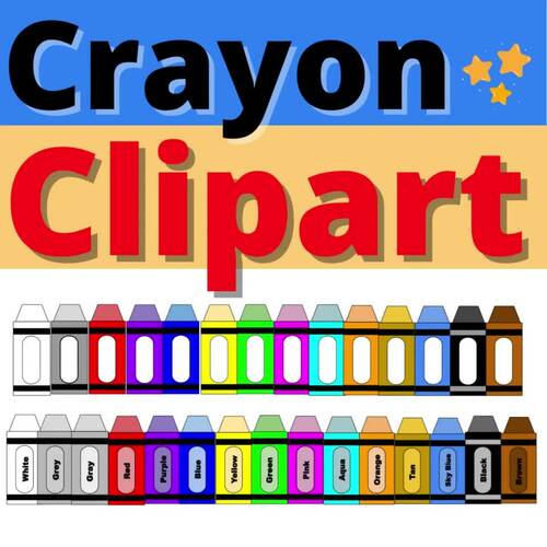 Crayon Clipart Set Transparent Resource Decor Name Plates Border ...