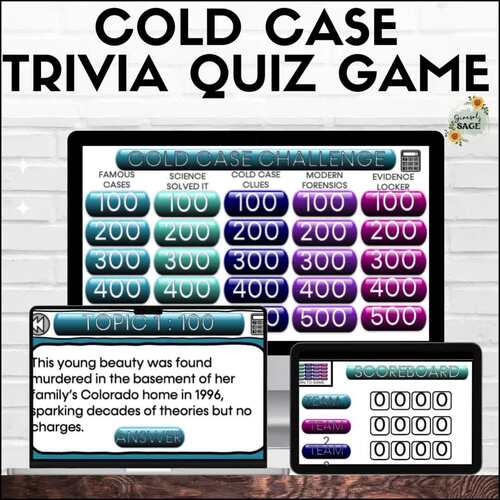 Cold Case Presentation: Forensic Facts & Real-World High School ...