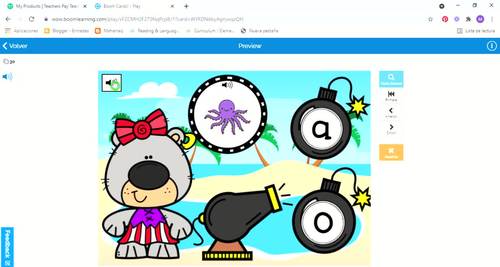 BOOM CARDS Summer: Digital Reading CVC WORDS | Pirate Distance Learning