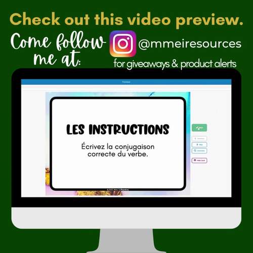 Les verbes en ER | BOOM Cards | French Digital Task Cards by Mme I's ...