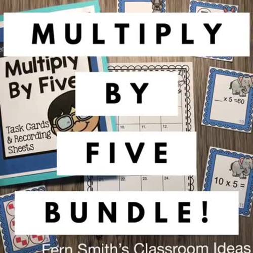 Multiply With 5 Color By Number Worksheets and Task Cards for Third ...