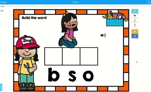Blending CVC Words with Short O CVC Word Boom Cards by Krafty In Kinder ...