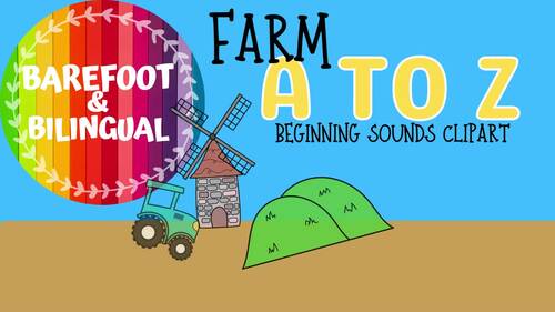 Farm Clipart A to Z - Farm Beginning Sounds Clipart | TPT