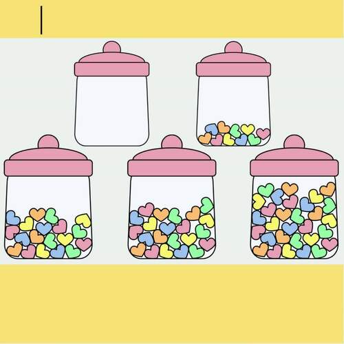 Conversation Candy Hearts (Counting Valentine's Day Candy) - Clipart