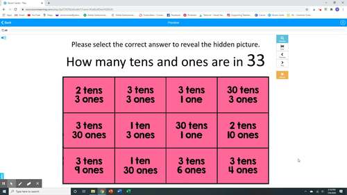 Place Value Up to Tens Place Uncover the Pictures Boom Cards | TpT