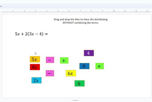 Distribute & Combine Like Terms - Digital Card Sort Activity - Google Drive
