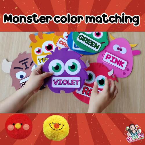 monster color matching & color names/Kindergarten&1st grade/Game ...