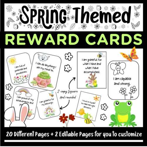 Reward Cards (Editable!) - Reward Coupons for Positive Classroom by ...