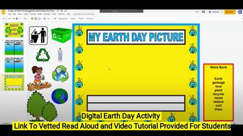 Earth Day Activity For GRADES KINDERGARTEN - 2ND Digital Distance Learning