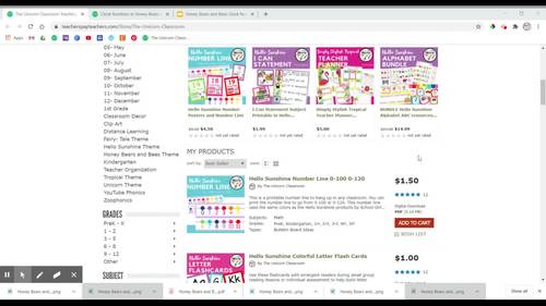 Clock Numbers in Teddy Bears and Bees Decor Theme by The Unicorn Classroom