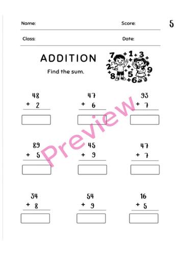 Addition 1 to 2 digit numbers with regrouping by RED Sheets | TPT