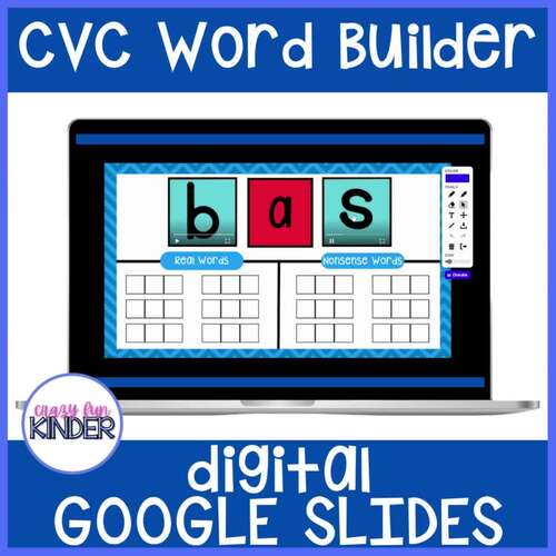 Digital Short Vowel Word Builder Bundle by Crazy Fun Kinder | TPT