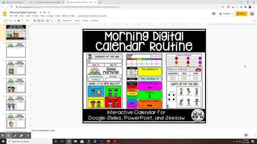 Morning Digital Calendar Routine | Distance Learning by My Little Pandas