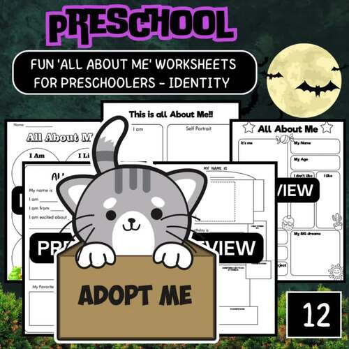 Fun All About Me Worksheets for Preschoolers - Identity & Self ...