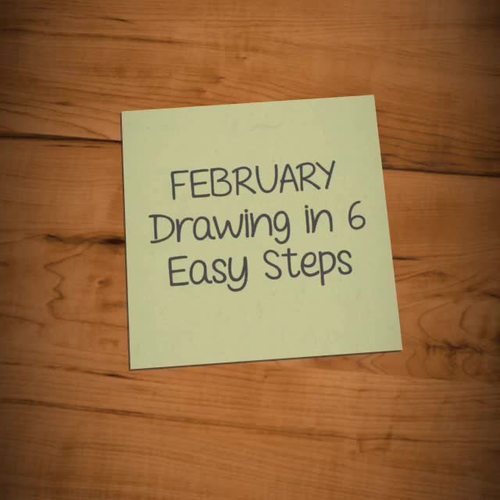 FEBRUARY Drawing in Six Easy Steps! by Homeschool Mama Mia | TPT